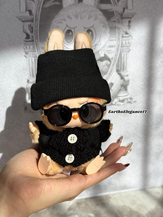 Swaggy Labubu Outfit|Rapper Set: Beanie Cardigan Backpack Sunglasses ...